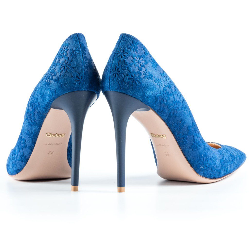Blue Flower Pumps – Chalany Shoes