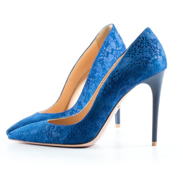 Blue Flower Pumps – Chalany Shoes